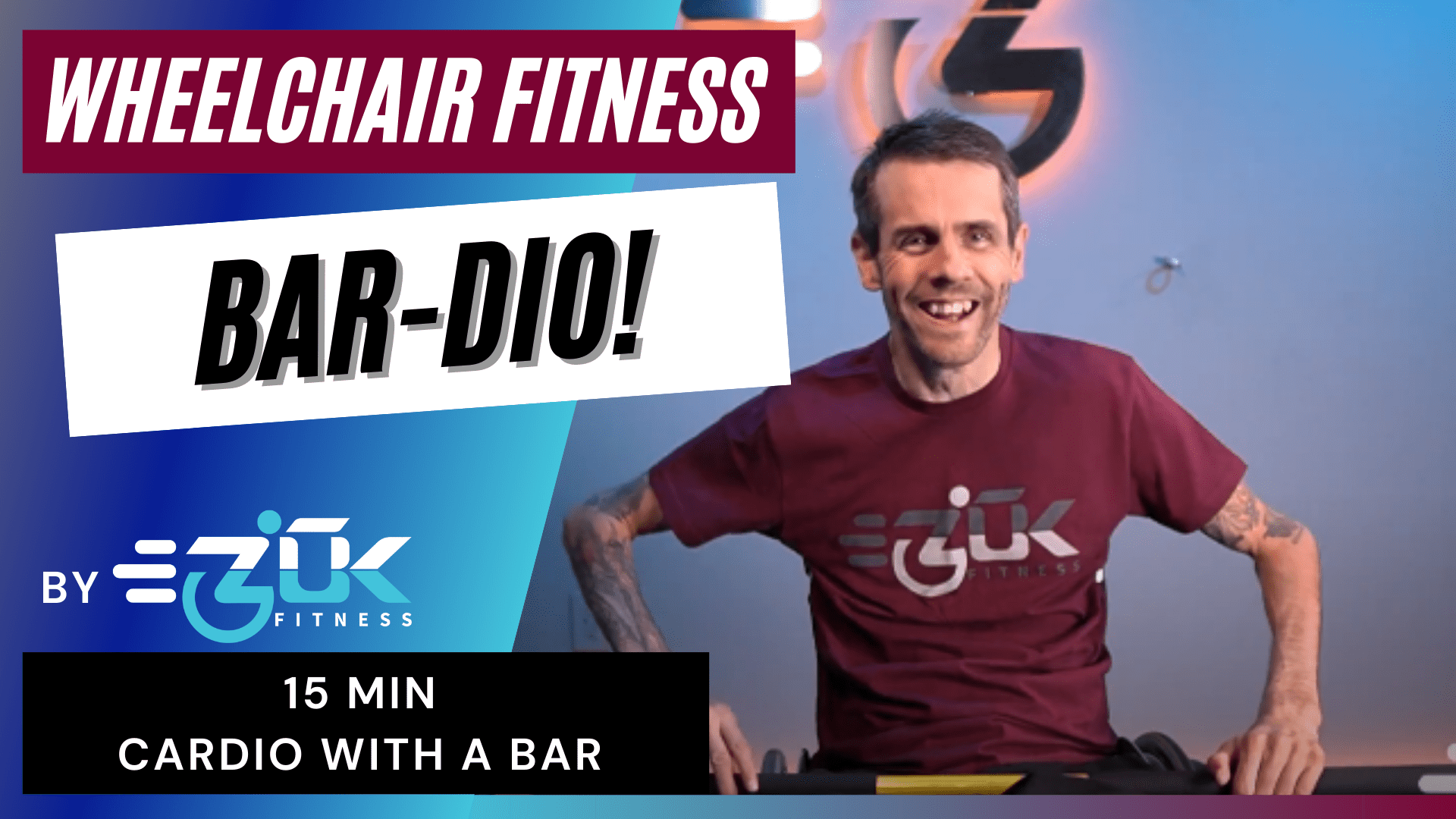 Bar-dio 15 min Cardio w/ a Bar- Wheelchair fitness. - ZUK Fitness